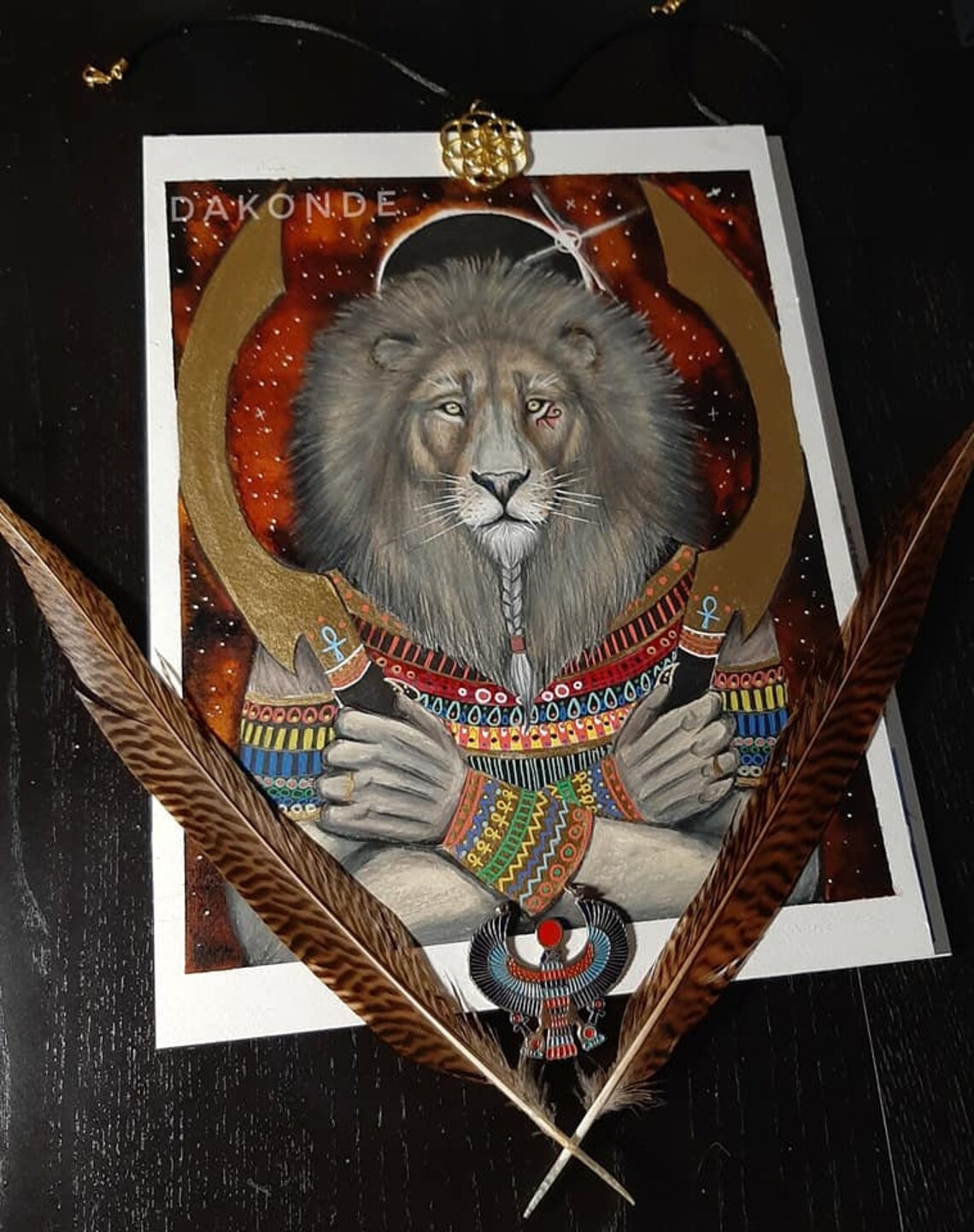 Maahes Egyptian God Print - Etsy UK