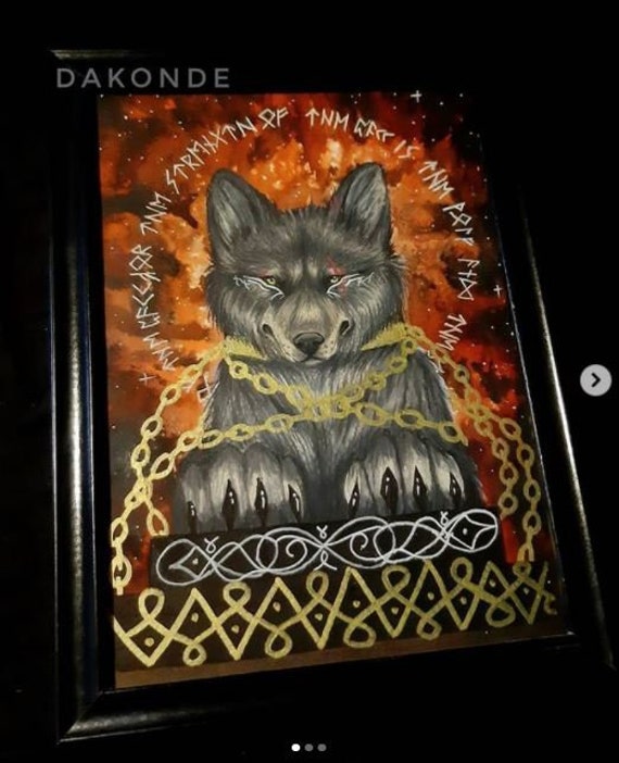 Fenrir Wolf Art Print | Etsy