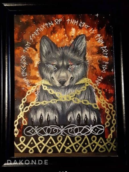 Fenrir Wolf Art Print - Etsy