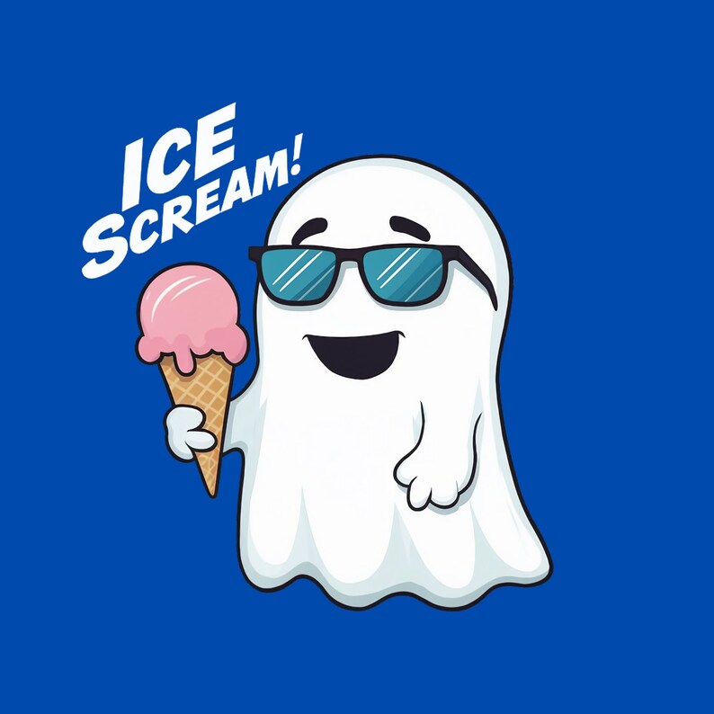 Ice Scream Png, Halloween Png, Ghost Png, Funny Halloween Png, Ice ...