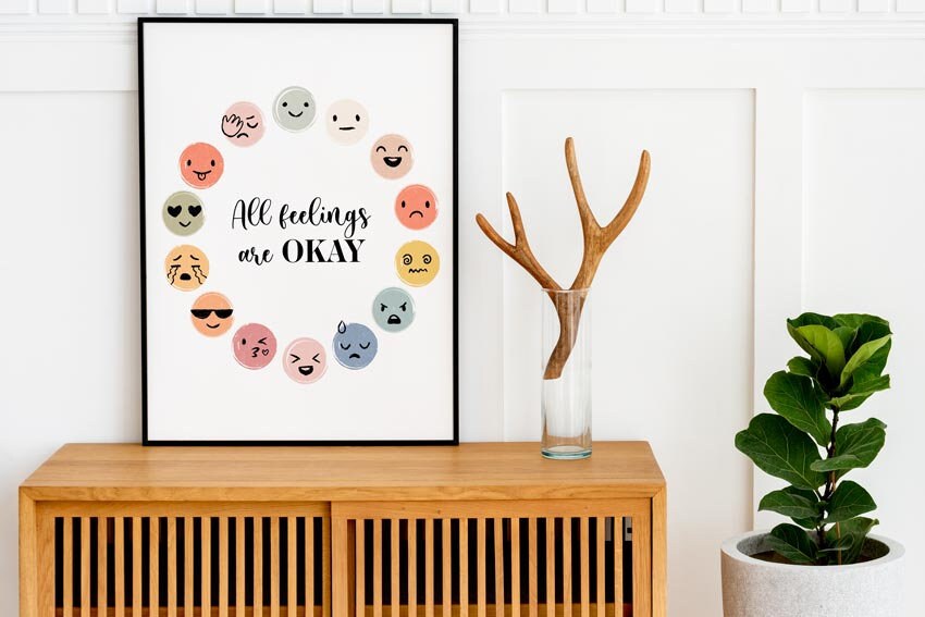 Wheel of Emotions Digital Print, Kids Feelings Chart Printable Poster ...