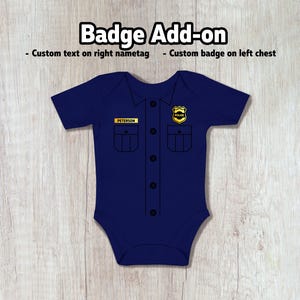 Custom Police Uniform Themed Baby Bodysuits. Personalization Available ...
