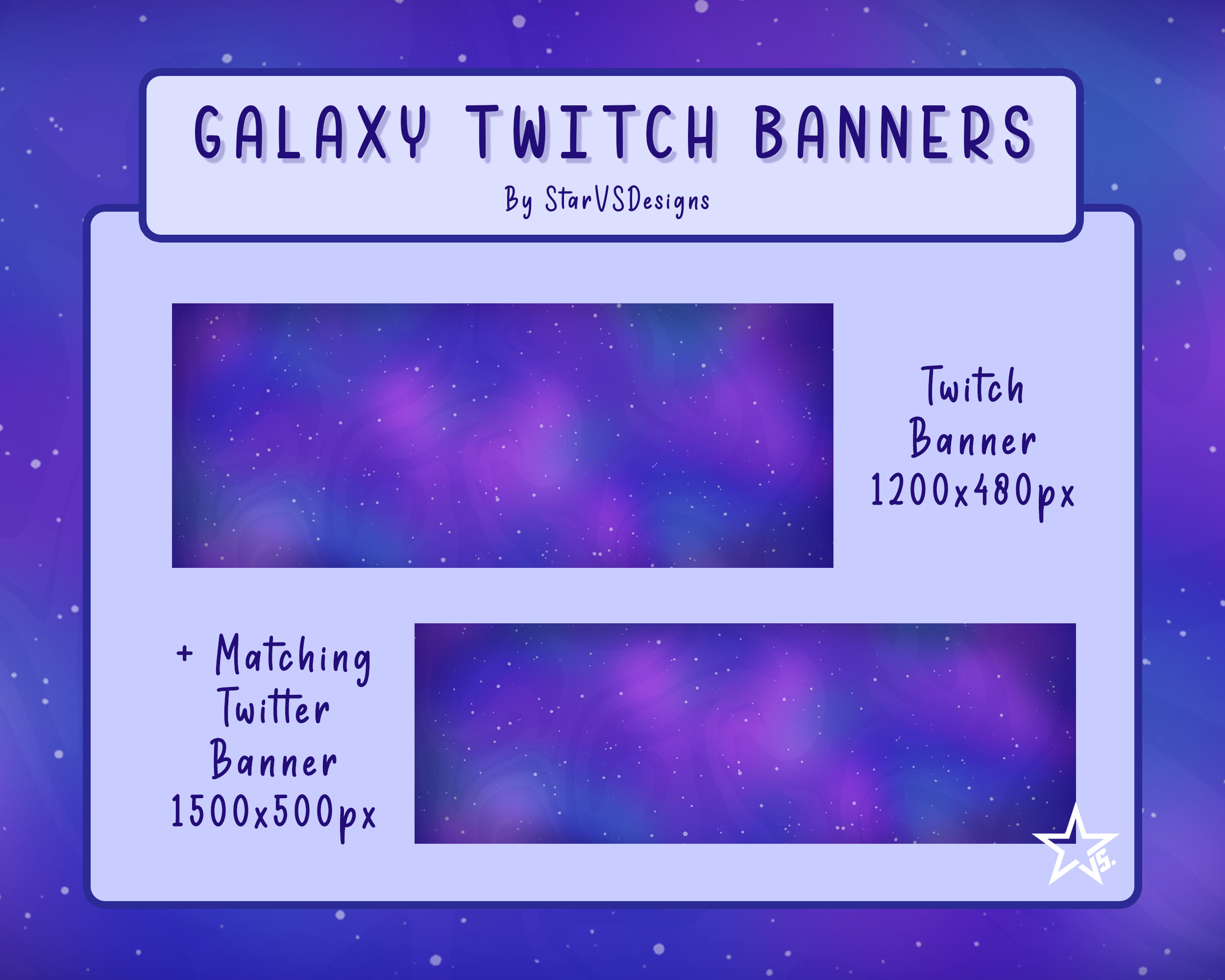 ANIMATED Twitch Galaxy Stream Package Screen Overlay | Etsy