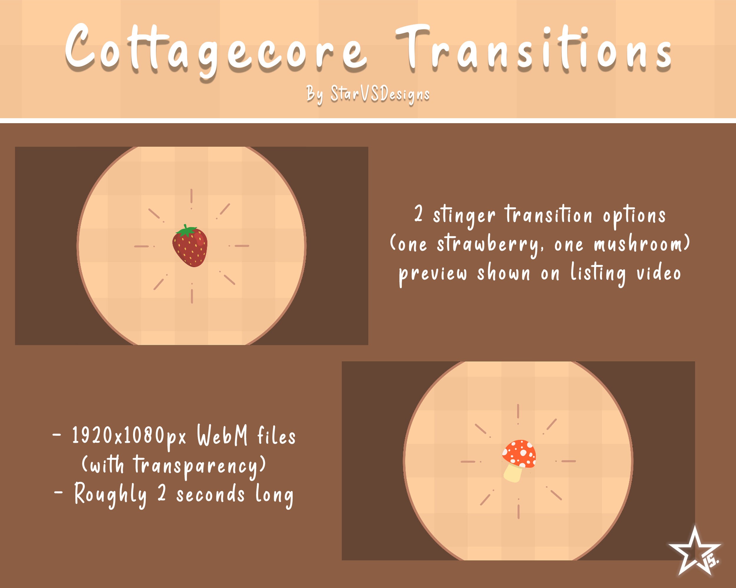 ANIMATED Twitch Cottagecore Stream Package - Screens, Overlay, Panels ...