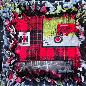 Farmall Rag Quilt Bag, Tractor Bag, Rag Quilt Bags, Tractor Bag, Farm ...