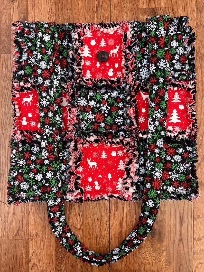 Festive Rag Quilt Bag - Etsy