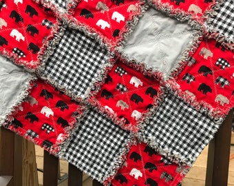 Bear Rag Quilt | Etsy