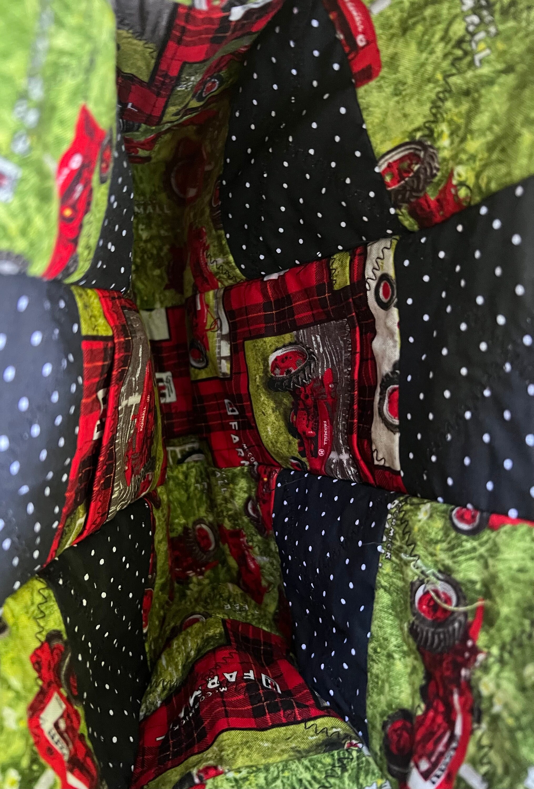 Farmall Rag Quilt Bag, Tractor Bag, Rag Quilt Bags, Tractor Bag, Farm ...