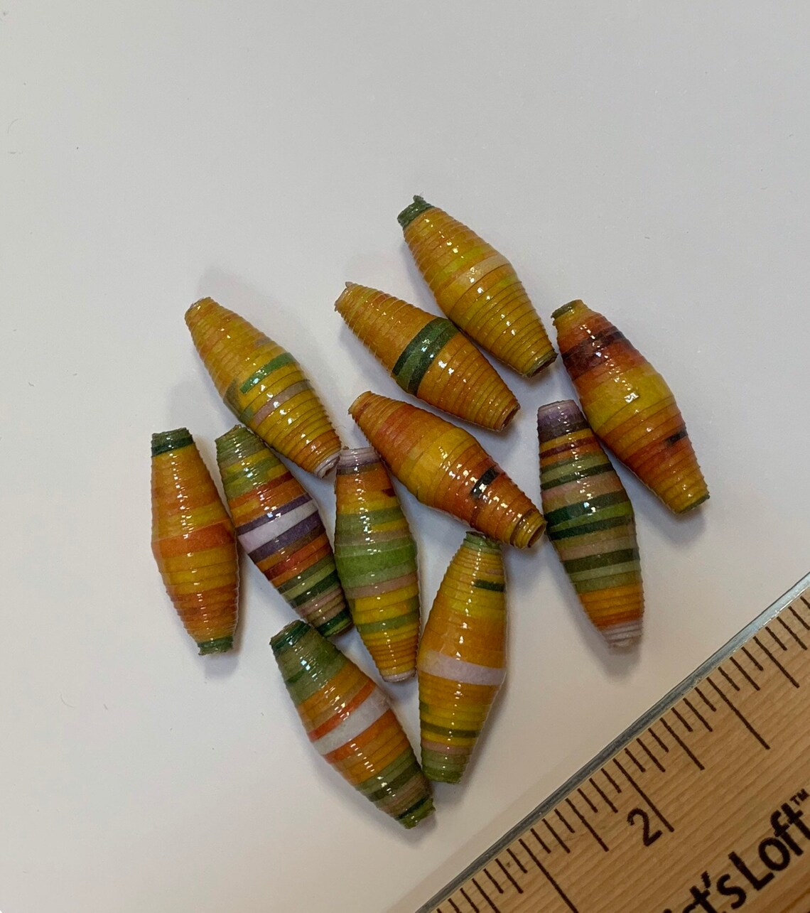 11 Handmade Paper Beads Jewelry Making DIY Craft Beads Handmade Beads ...