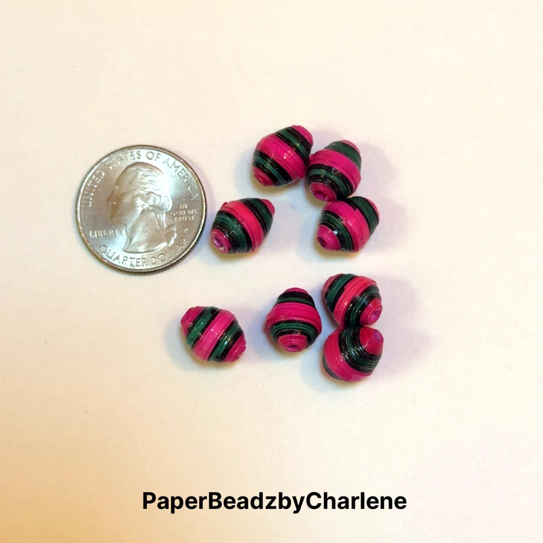 8 Handmade Paper Beads | Jewelry Making | DIY | Craft Beads | Handmade ...