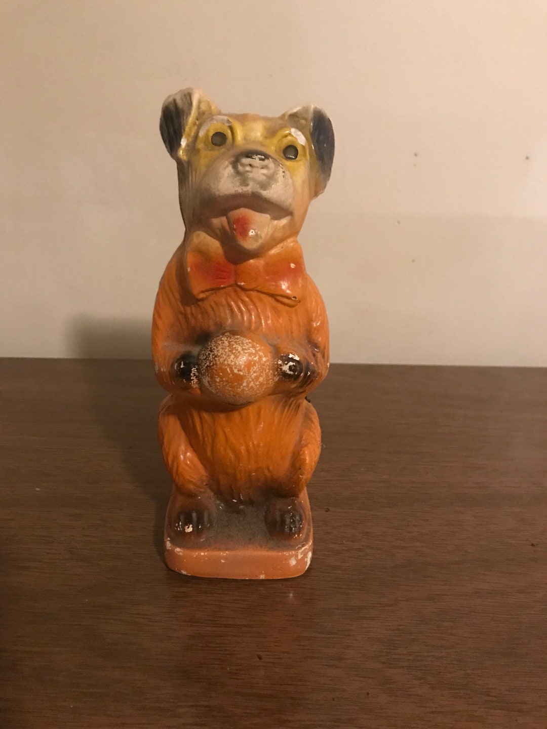 Carnival Chalk Ware Dog - Etsy