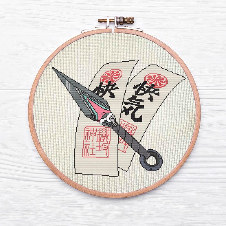 Kiriko Weapon Cross Stitch Pattern. PDF Pattern. Colored, BW, and ...