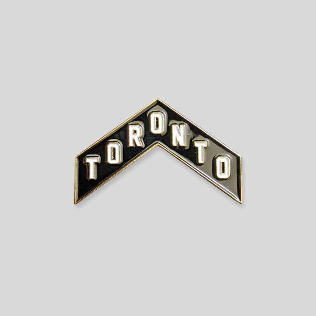 Toronto Chevron Gold Plated Enamel Pin - Etsy