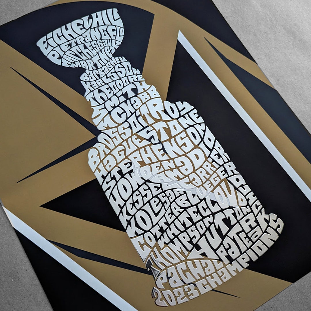 Vegas Golden Knights Championship Silver Foil Poster VGK Poster, VGK ...