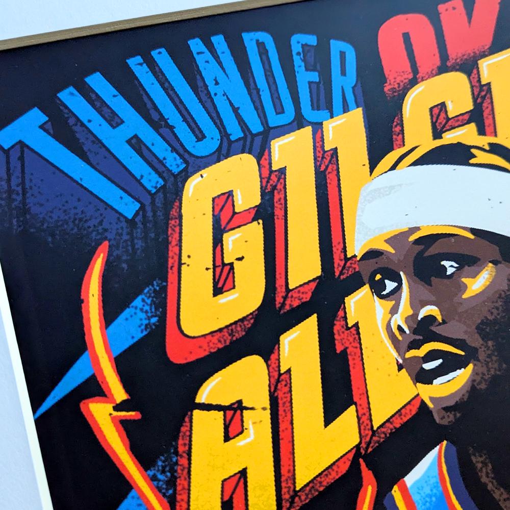 Shai Gilgeous-alexander Collage Poster | Thunder Art, Oklahoma City ...