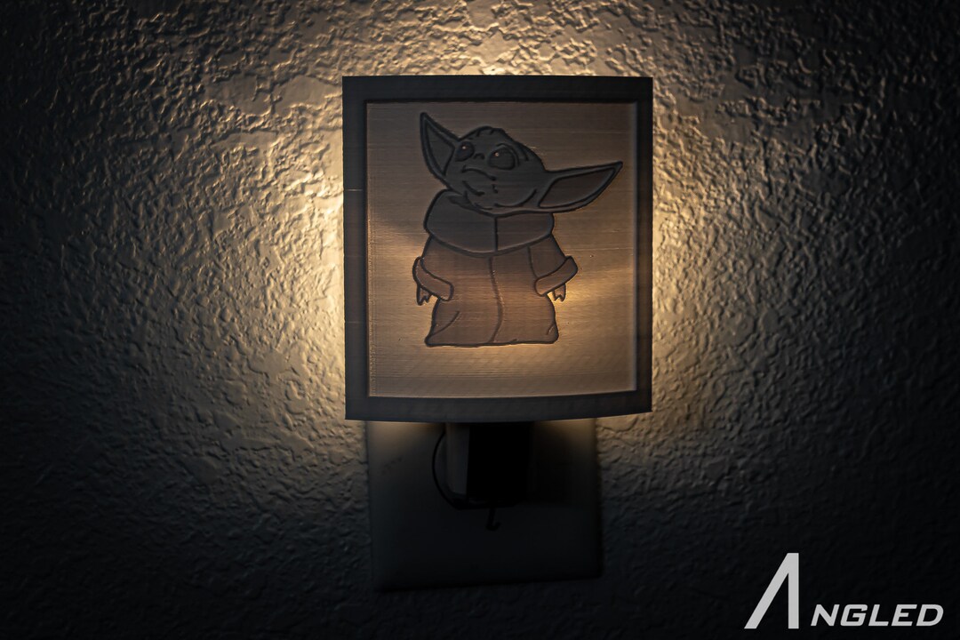 Baby Yoda 3-D Printed Nightlight L Plug in Nightlight - Etsy