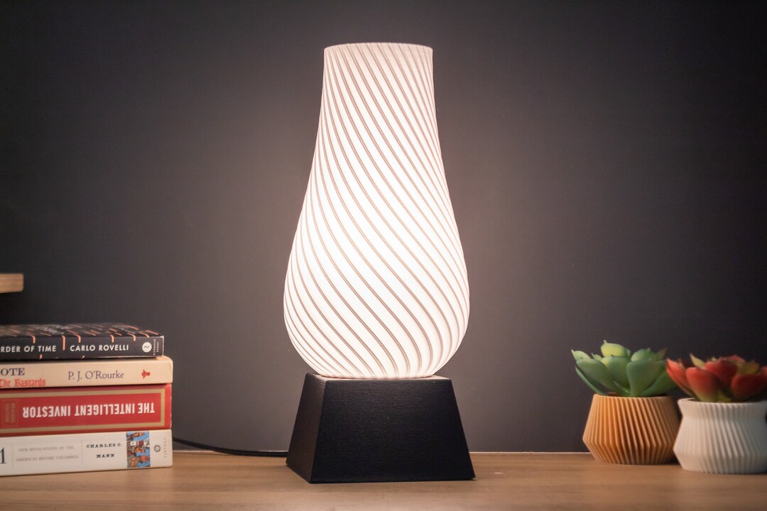 Spiral Desk Lamp L Plug in Lamp Plug in Desk Lamp - Etsy
