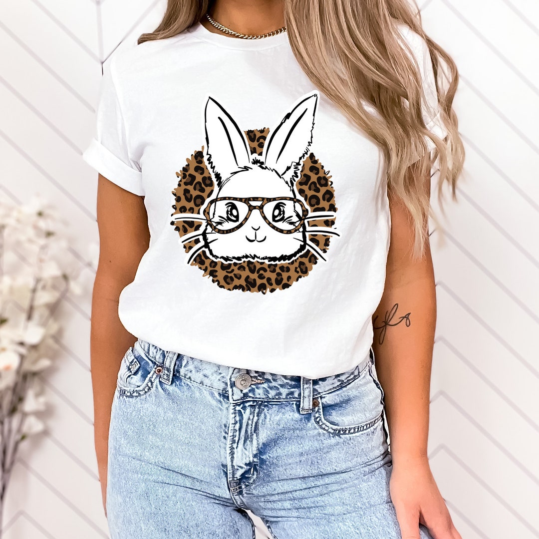 Leopard Cute Bunny PNG, Easter Bunny, Digital Shirt Design, Mom Gift ...