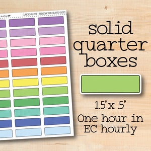 FUNC-09 Solid Quarter Box Stickers - Etsy