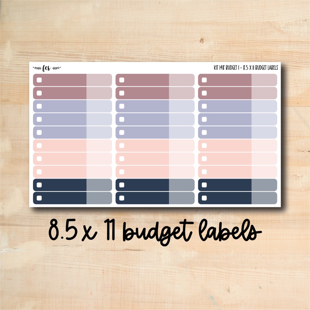 BUDGET-148 NEW YEAR 8.5x11 Budget Labels - Etsy