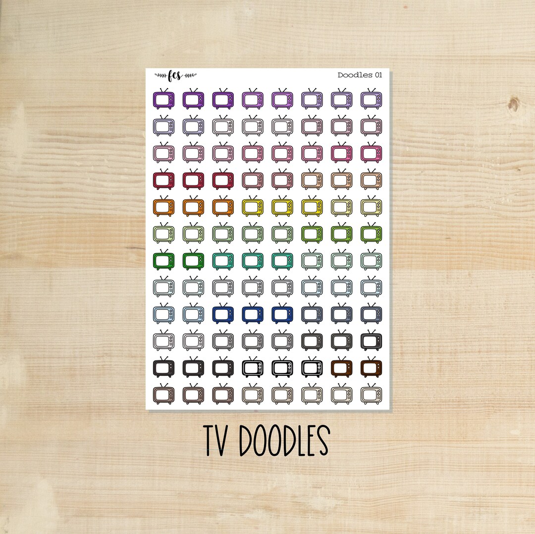 DOODLES-01 || TV DOODLES | Tv Icons | Tv Doodles | Doodle Planner ...