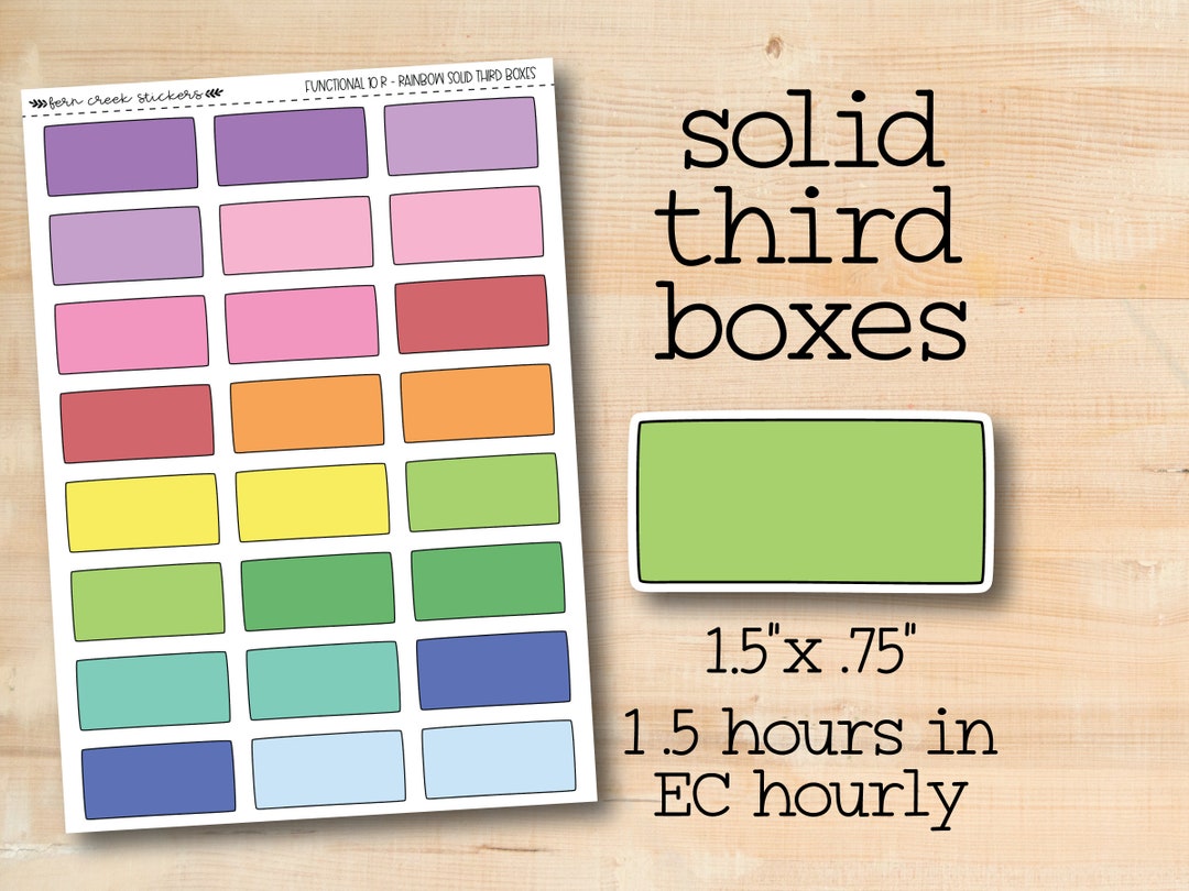 FUNC-10 Solid Third Box Stickers - Etsy