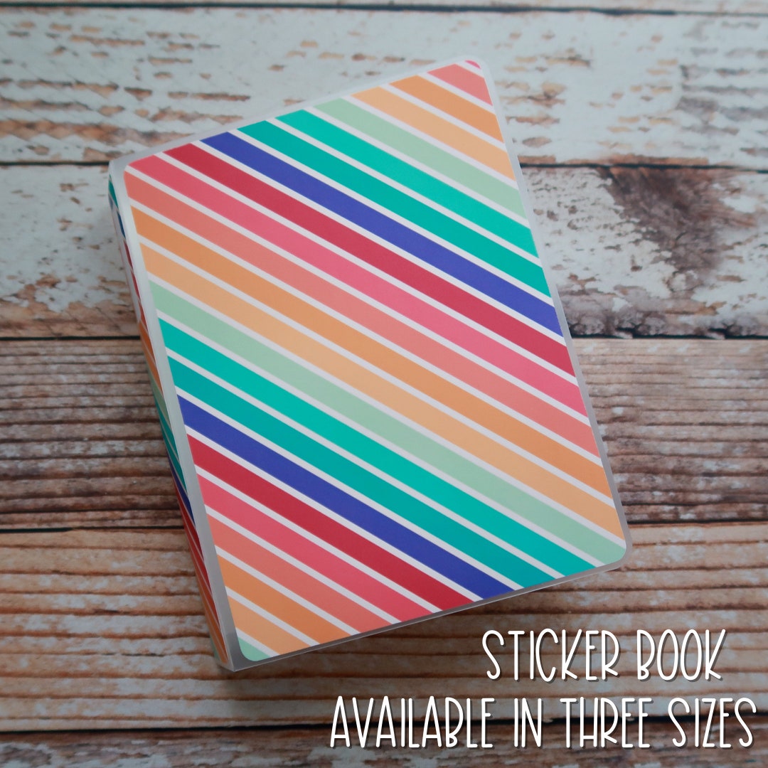 SB-RETRO Retro Rainbow Sticker Book in Three Sizes: - Etsy