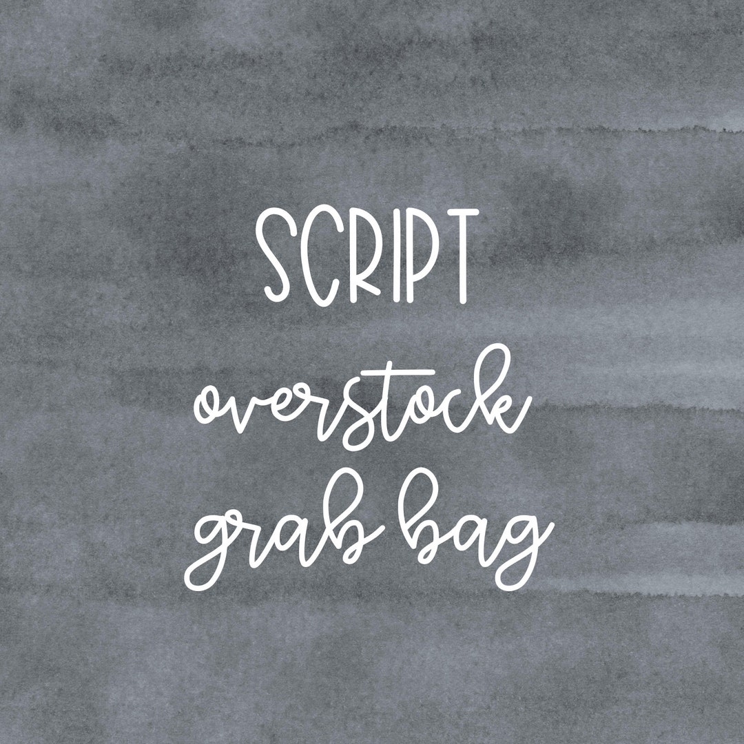 Script Overstock || Script Stickers Overstock Grab Bag - Etsy