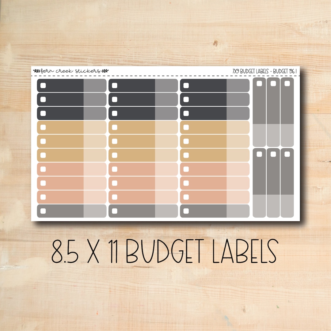 BUDGET-196 MIDNIGHT PARTY 8.5x11 Budget Labels - Etsy