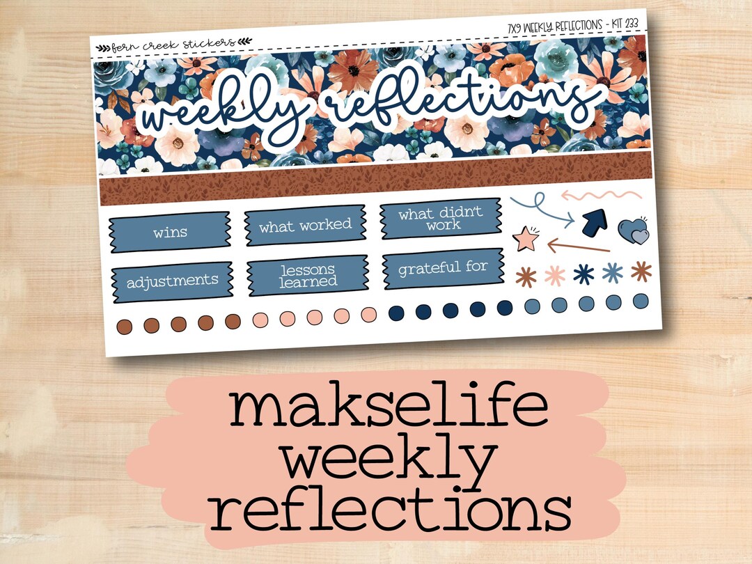 WR-234 RUST & ROYAL 7x9 and A5 Makselife Weekly Reflections - Etsy