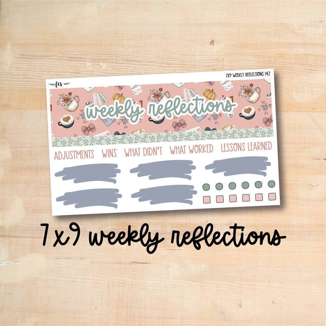 7x9-wr-142 BOOKS & COFFEE 7x9 Makselife Weekly Reflections - Etsy
