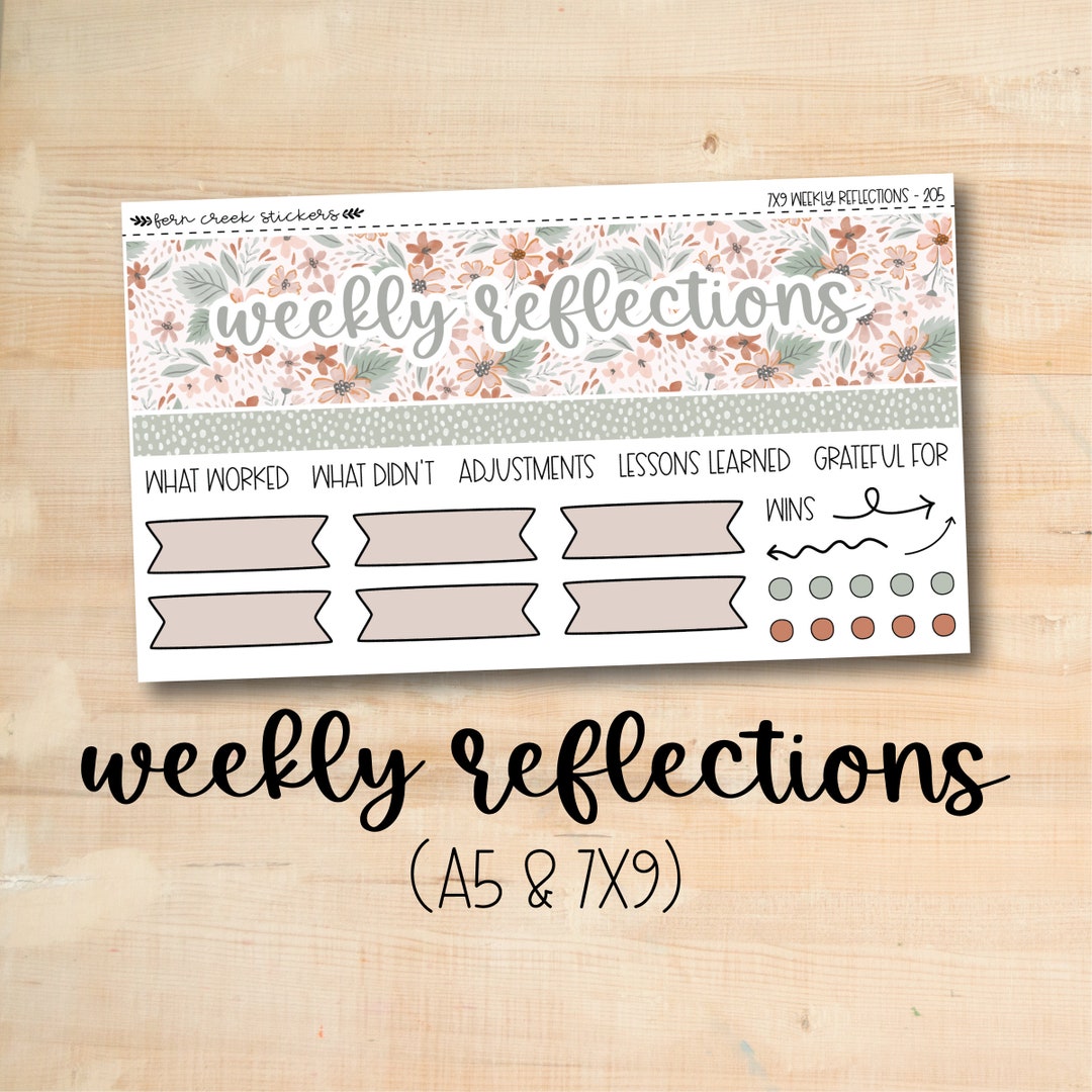 WR-205 BOHO SPRING 7x9 and A5 Makselife Weekly Reflections - Etsy