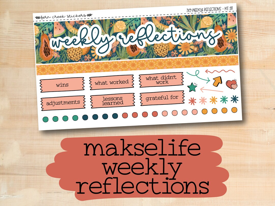 WR-217 JUICY FRUIT 7x9 and A5 Makselife Weekly Reflections - Etsy