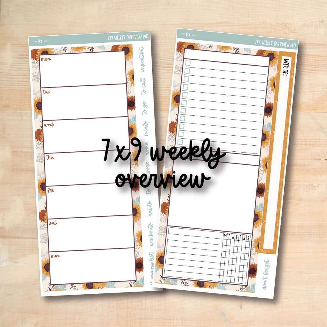 7x9-wo 140 HARVEST 7x9 Daily Duo Erin Condren Weekly - Etsy