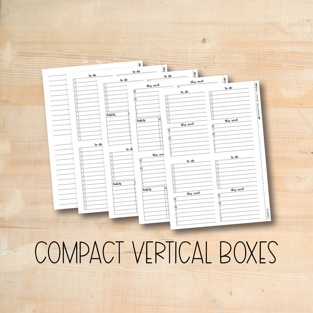 CV-BOXES Compact Vertical Kit Weekly Box Fillers - Etsy