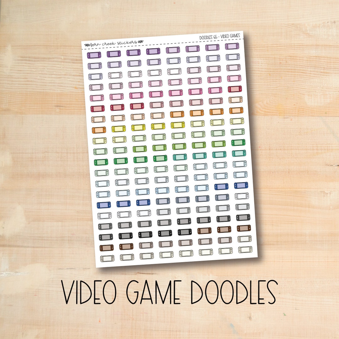 DOODLES-65 VIDEO GAMES Doodle Planner Stickers - Etsy