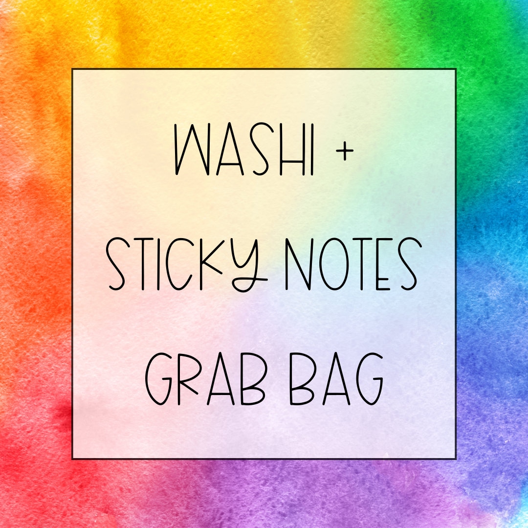 Washi Tape Sticky Notes Grab Bag - Etsy