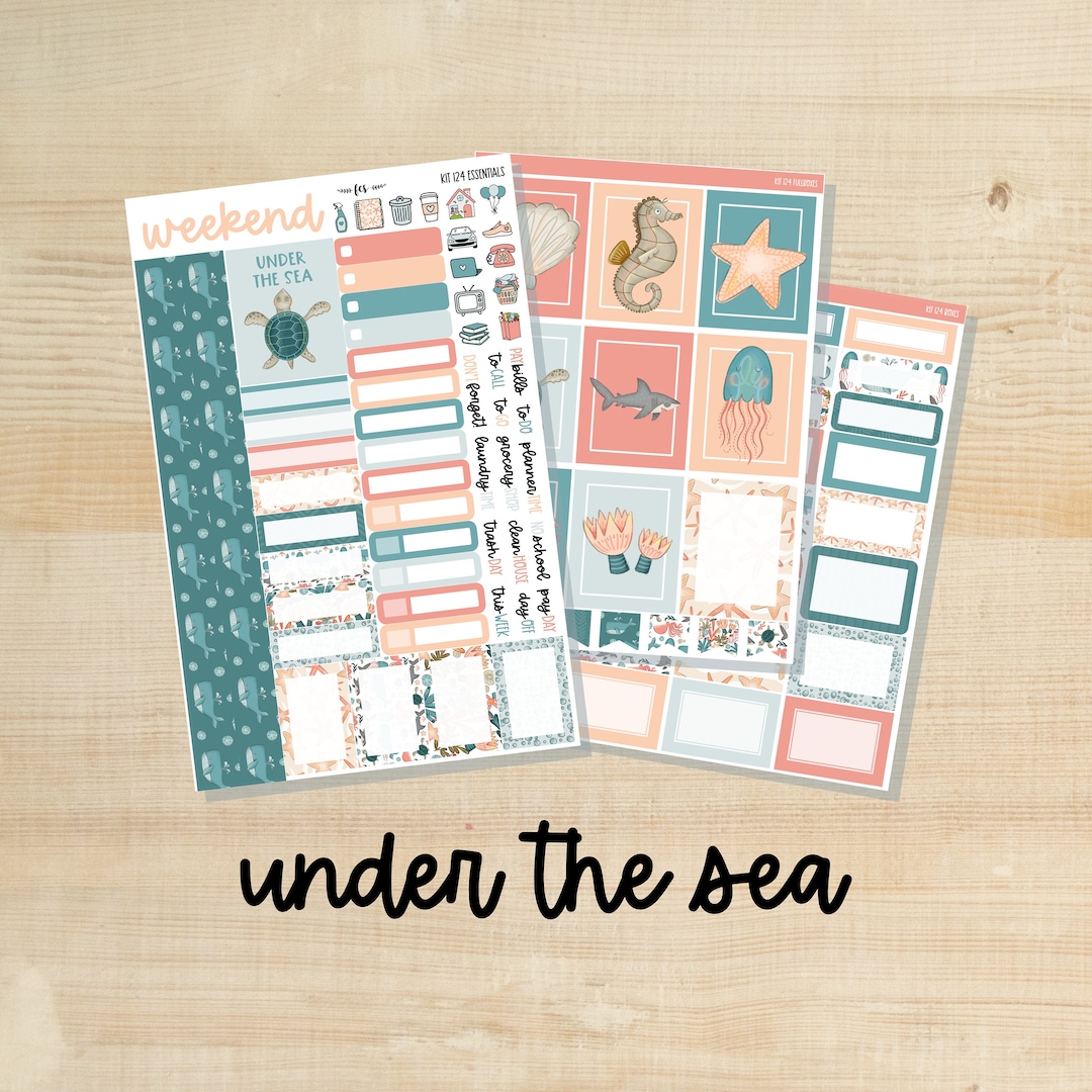 Kit-124 UNDER THE SEA Weekly Planner Kit for Erin Condren - Etsy