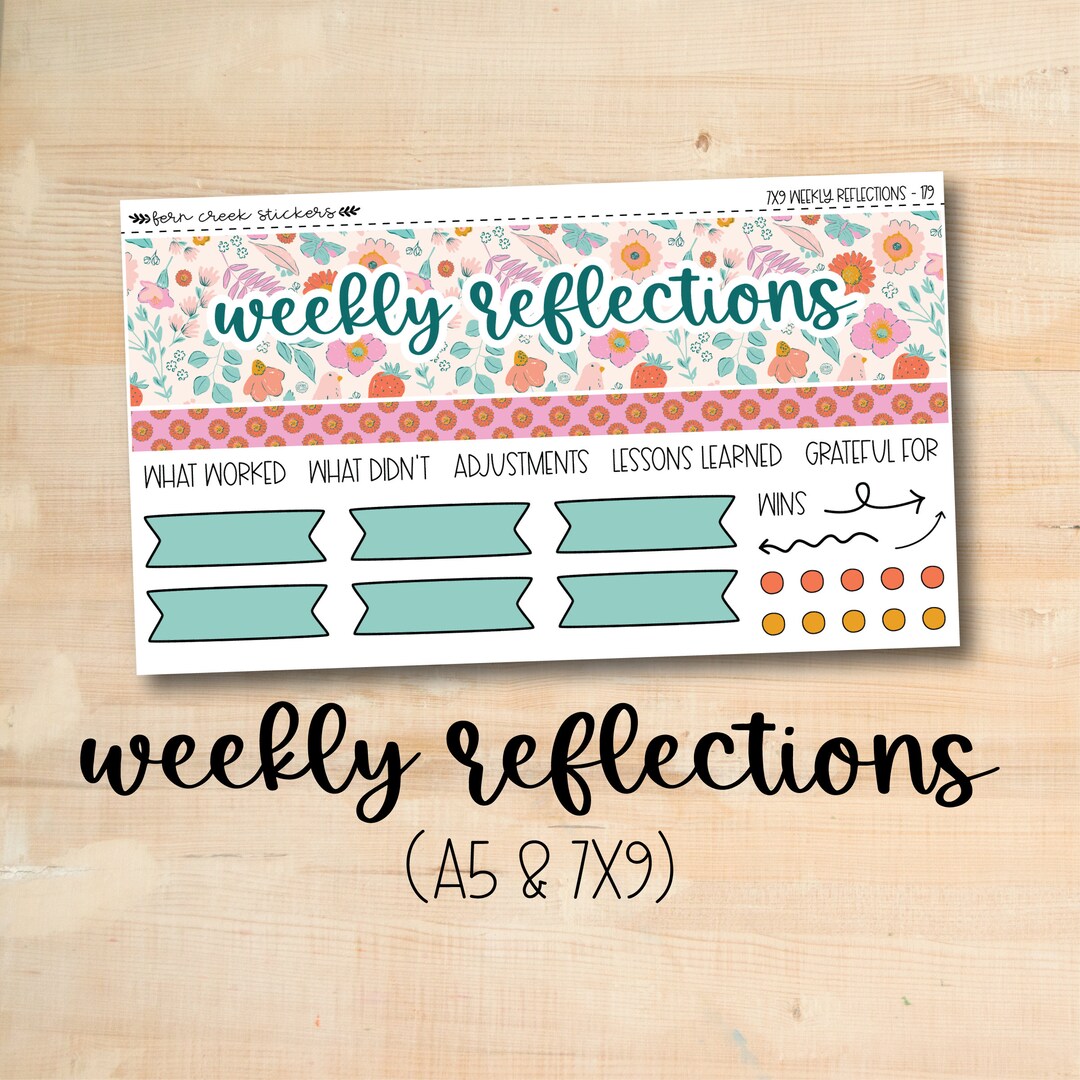 WR-179 SUMMER SUN 7x9 and A5 Makselife Weekly Reflections - Etsy