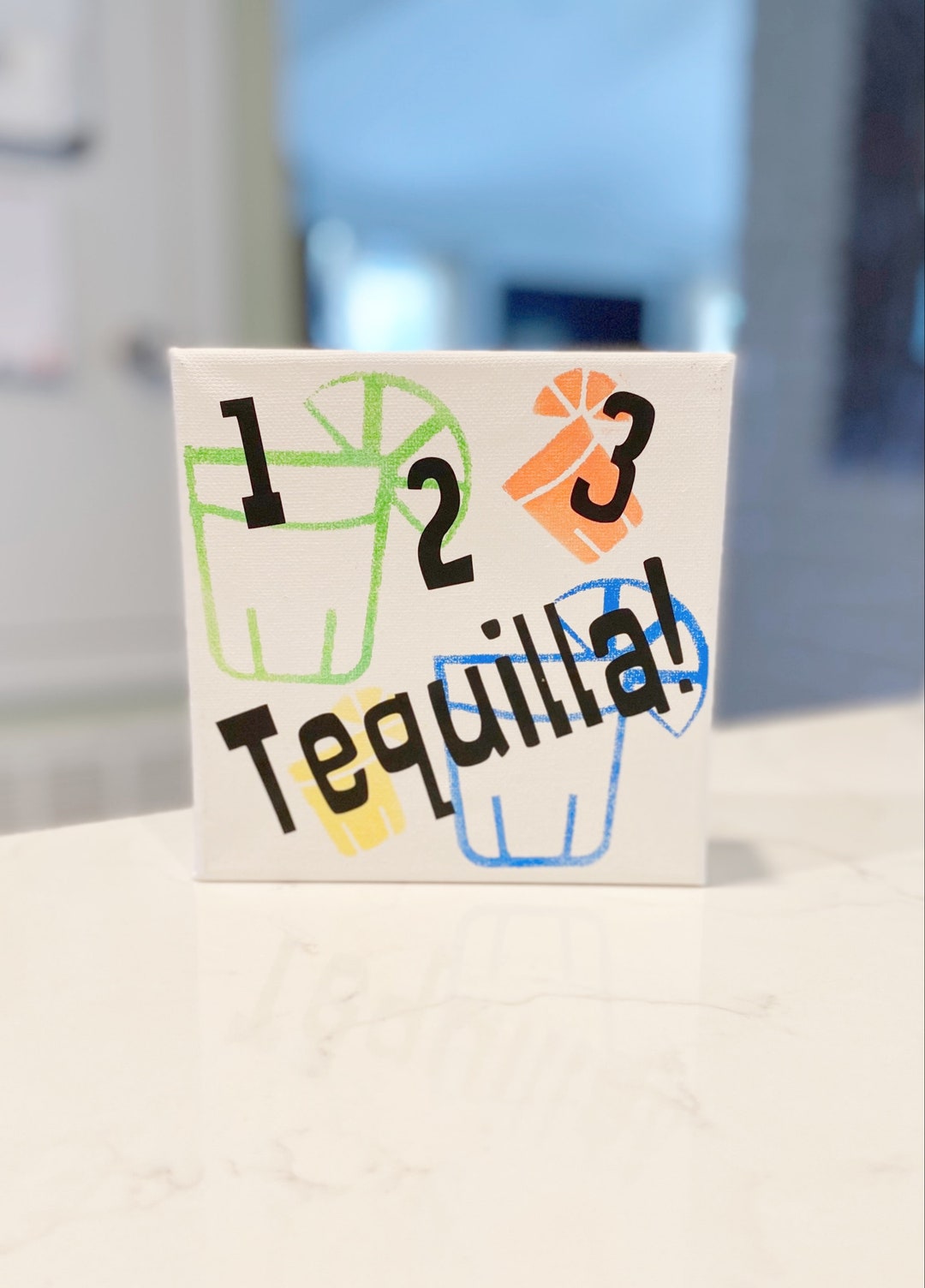 Tequila Sign Home Bar Decor Tray Fill Sign Gift Tequila Shots Sign Man ...