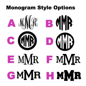 Monogram Iron on Decal Custom Monogram Ready to Press Monogram Heat ...