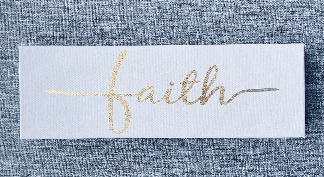 Faith Freestanding Sign, Faith Gold Cross, Christian Decor, Dorm Decor ...