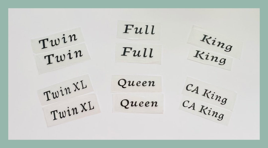 Bed Sheet Size Iron-on Labels: Linen Closet Organization - Etsy