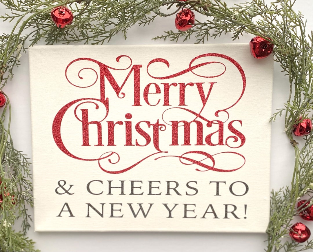 Merry Christmas & Cheers to a New Year: Christmas Decor - Etsy