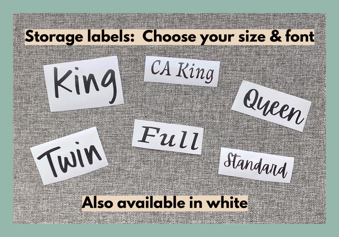 Storage Container Stickers | Labels for Bed Sheet Containers | Spring ...