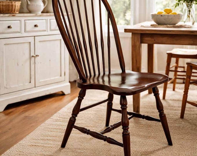 Whitney Set 6 Dining Chairs Maple Farm Country Hitchcock STY Craftsman ...