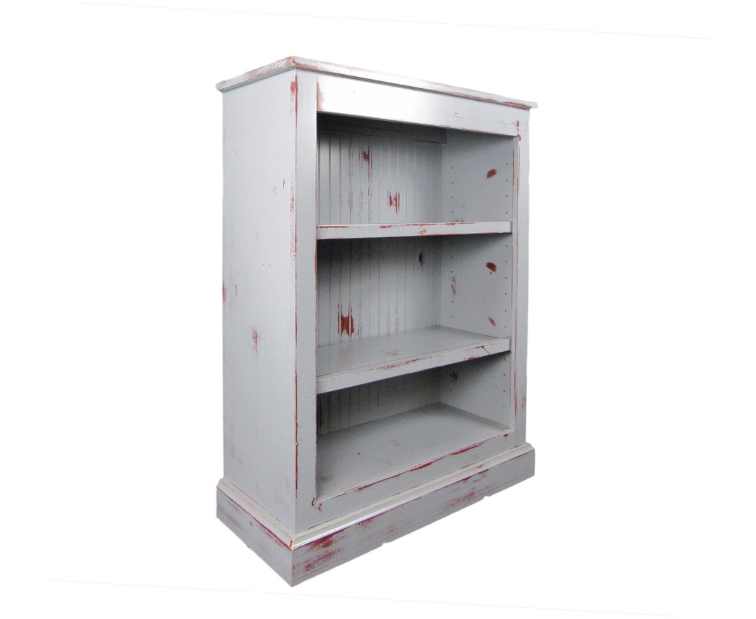 William Primitive Bookcase Country Farmhouse Bookshelf Living Room Home ...