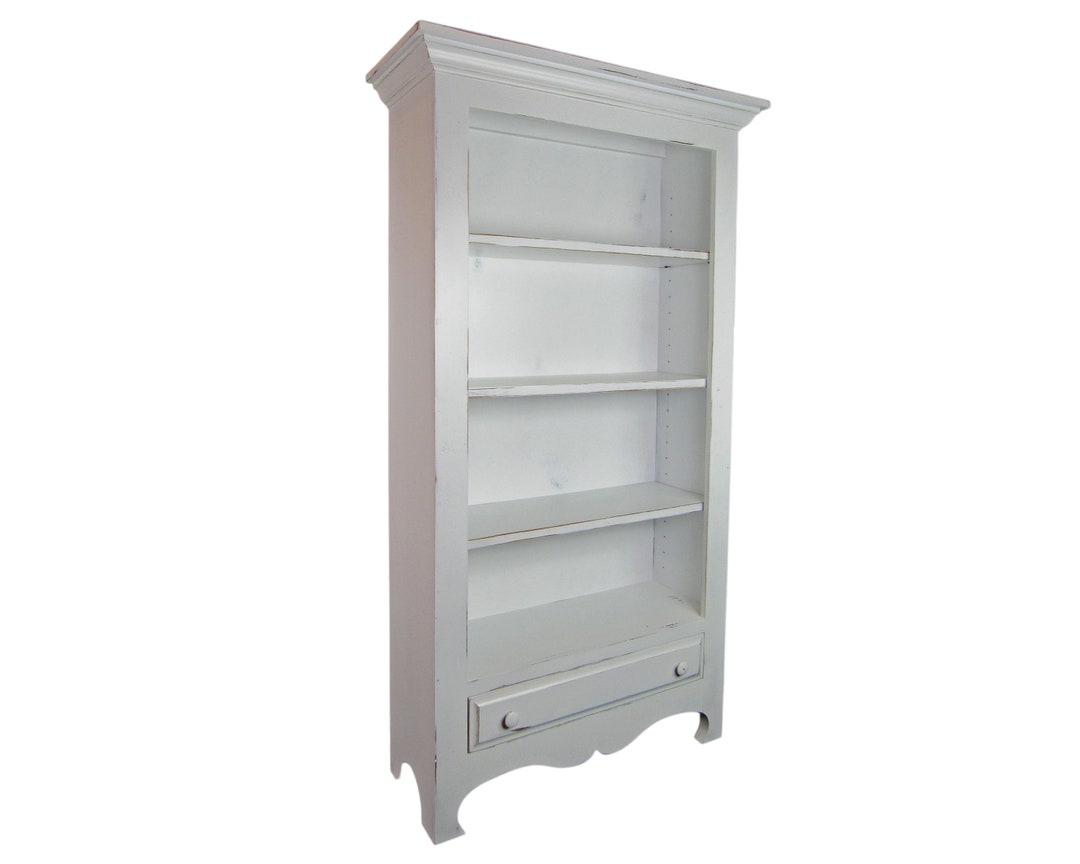 Charleston Cottage Bookcase Bookshelf With Drawer - Etsy