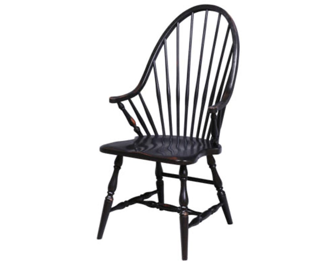 Classic Windsor Arm Chair | Solid Cherry Dining Chair | Farmhouse ...
