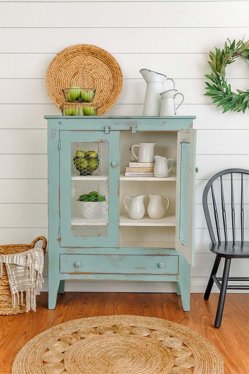 Handmade Shaker Pie Safe With Wire Doors: Farmhouse Kitchen Pantry - Etsy